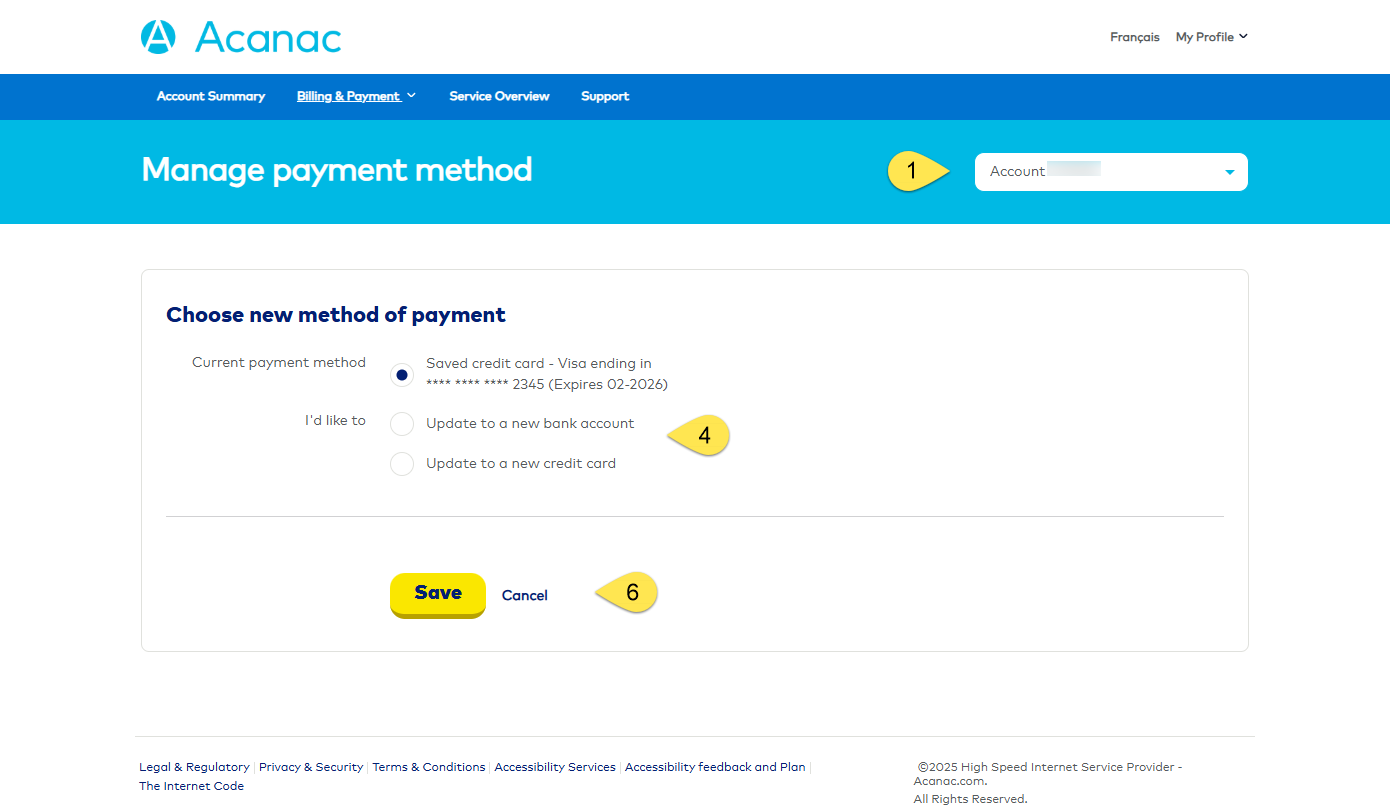 Managing your pre-authorized payment information