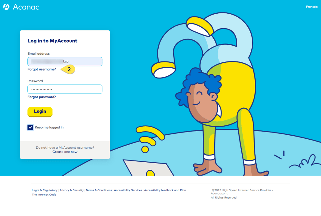Accessing MyAccount