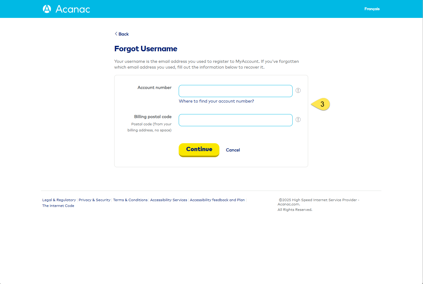 Accessing MyAccount