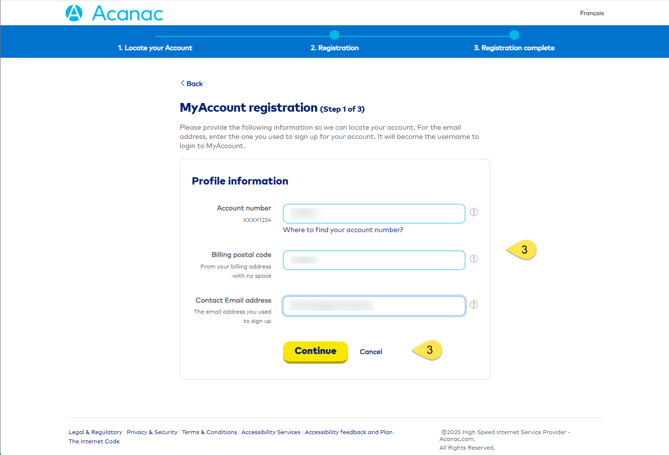 Registering for MyAccount