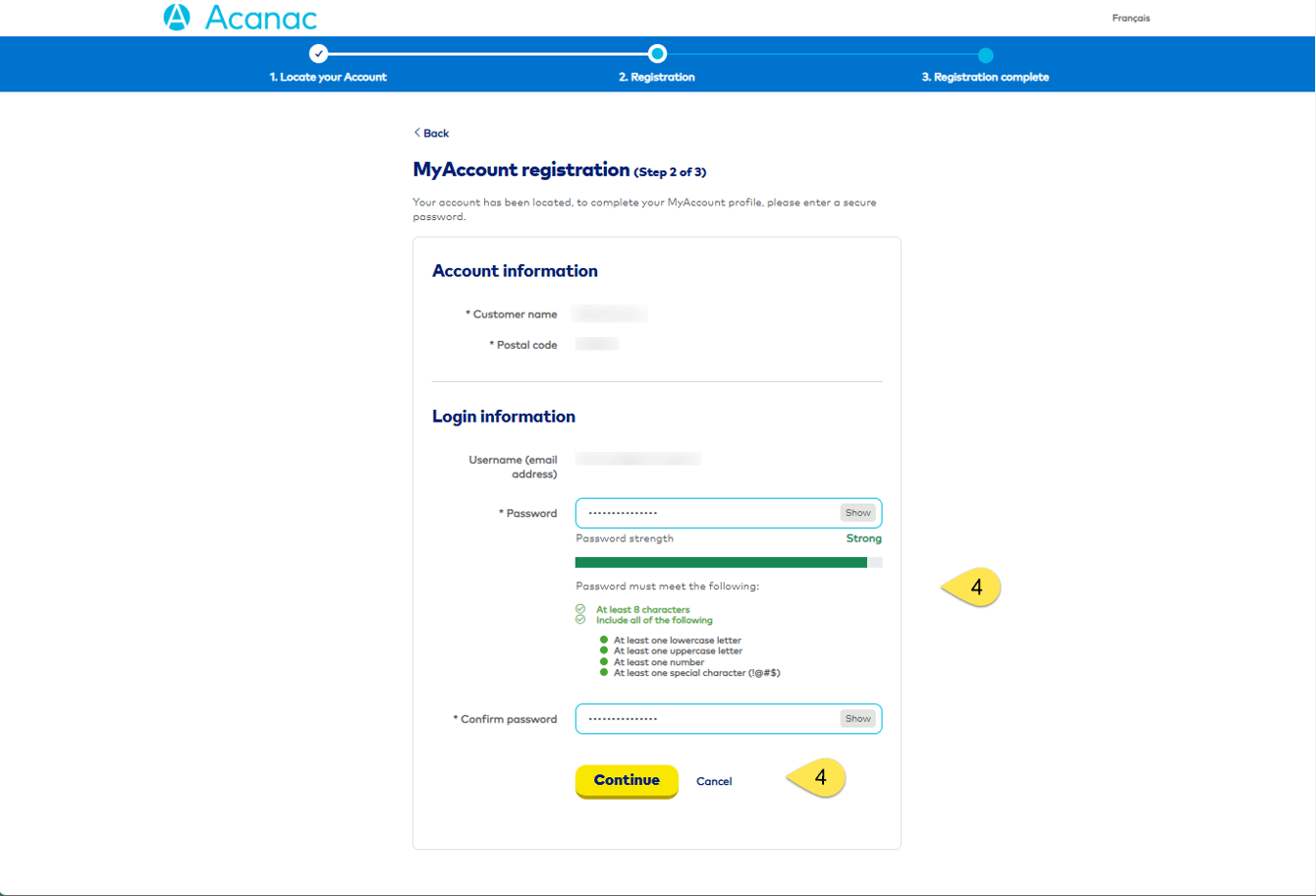 Registering for MyAccount