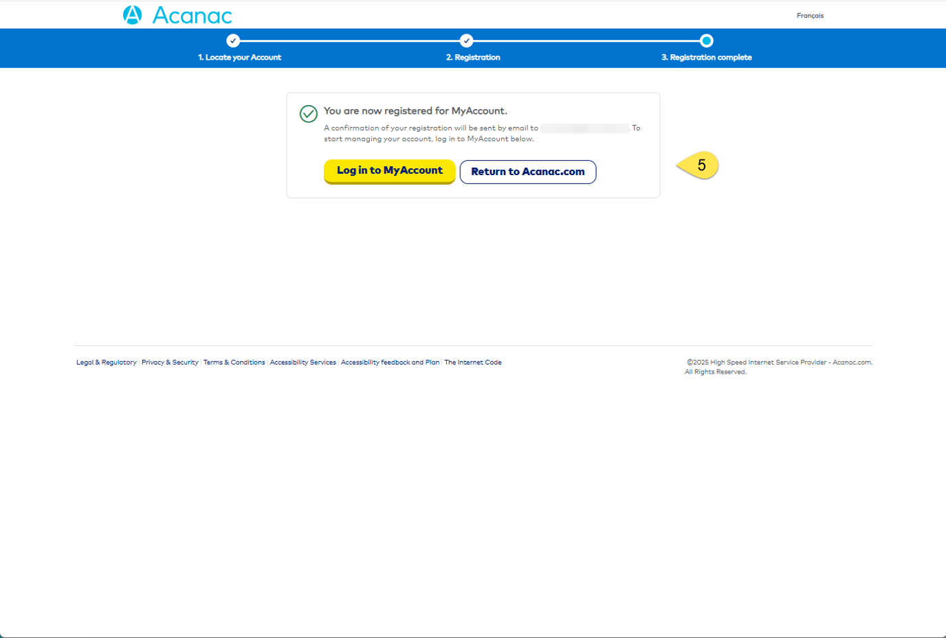 Registering for MyAccount