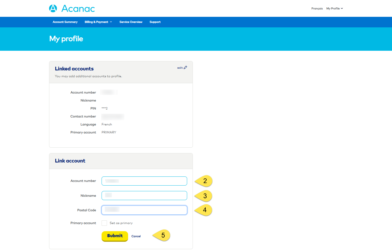 Managing your account profile and 911 address