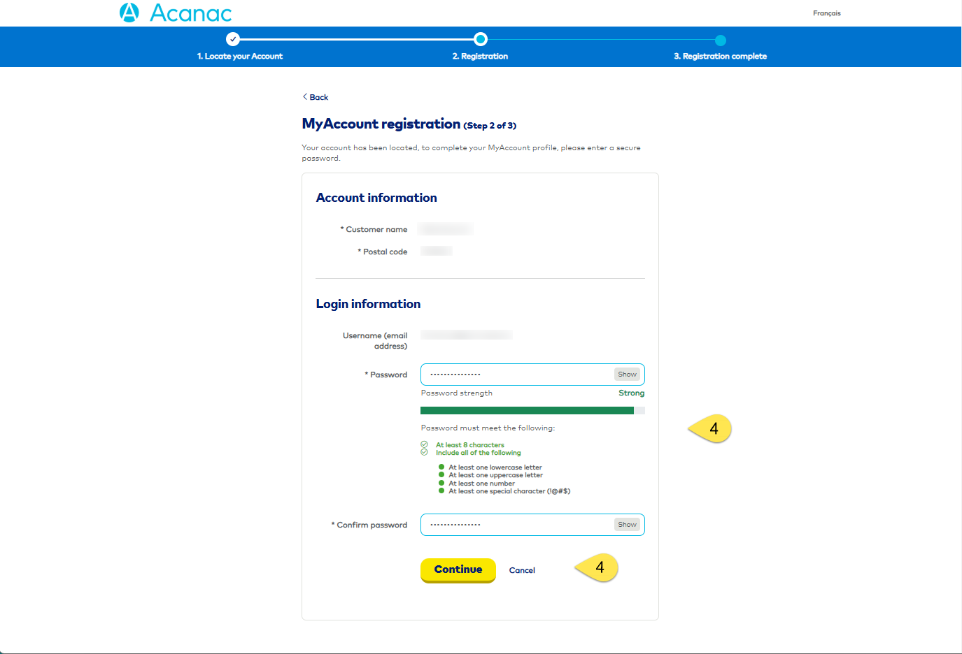 Registering for MyAccount